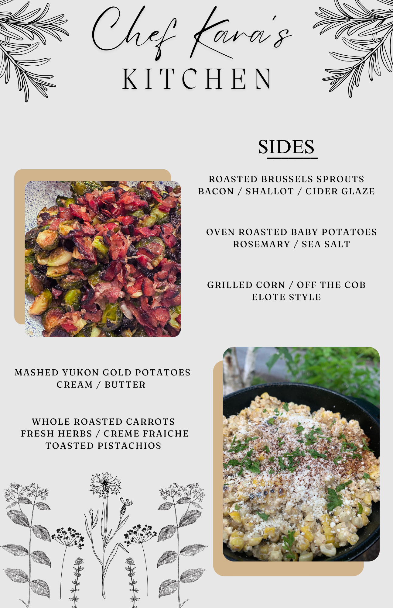 menu – Chef Kara